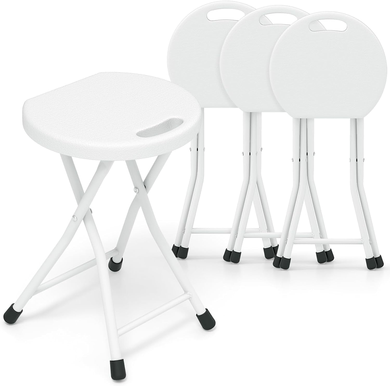 ALDOBF Folding Stool, 18in Portable Collapsible Bar Stool with Handle ...