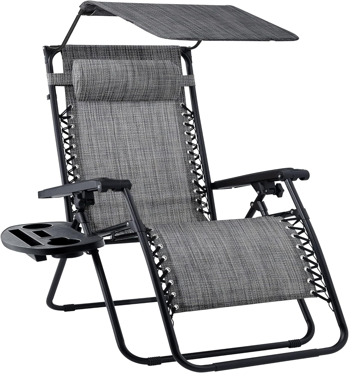 ALDOBF Folding Zero Gravity Outdoor Recliner Patio Lounge Chair With ...