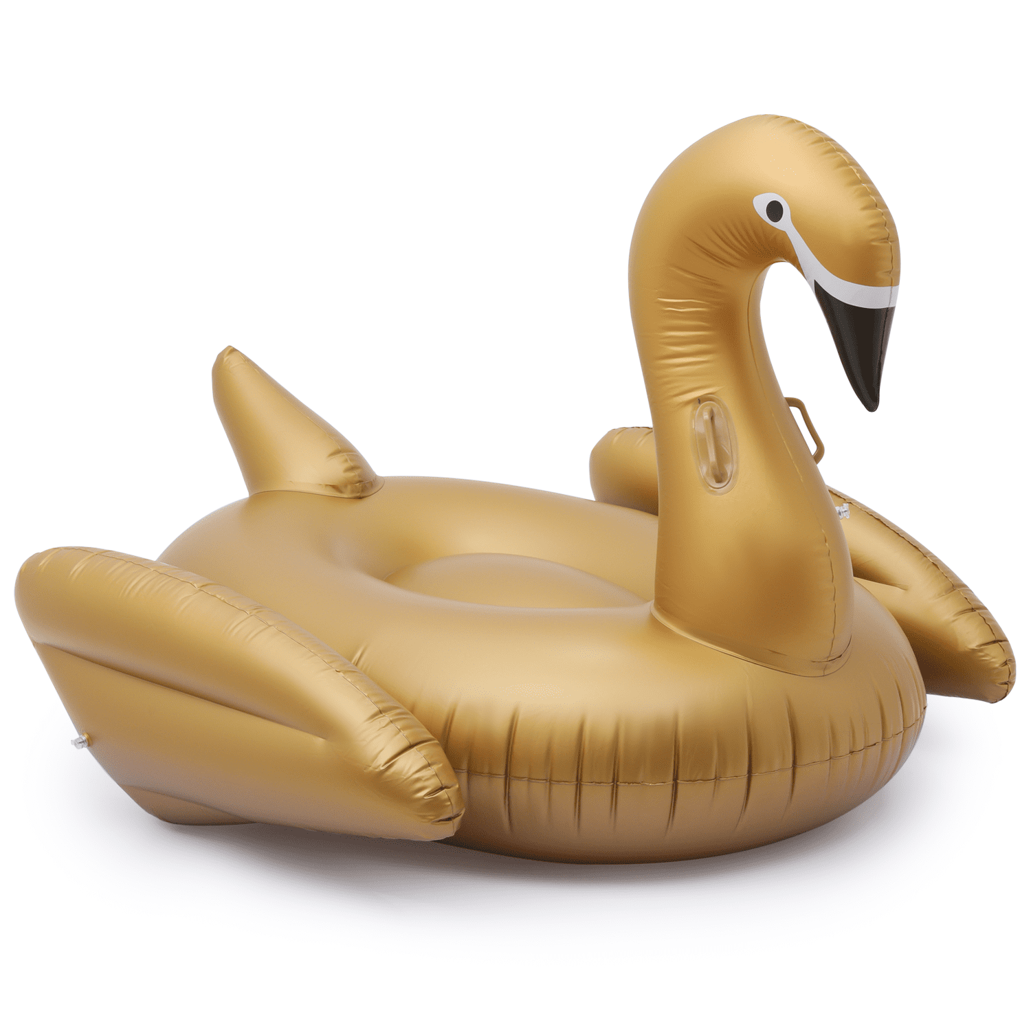 ALDOBF Giant Inflatable Gold Swan Pool Float, Ride-On PVC Raft for ...