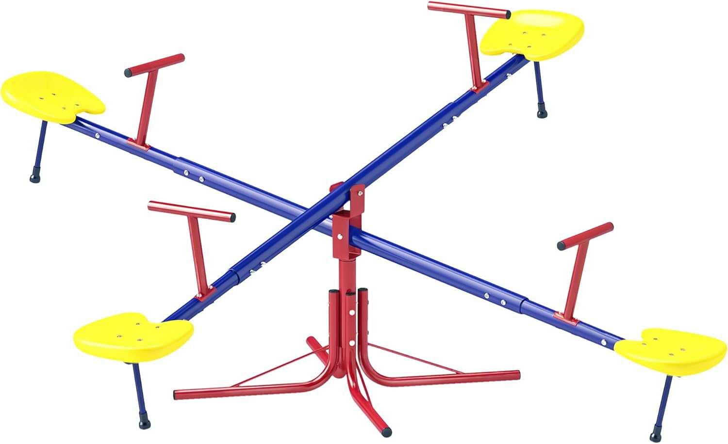ALDOBF Kids Seesaw Swivel Teeter Totter with 360° Spinning, 4 Seater ...