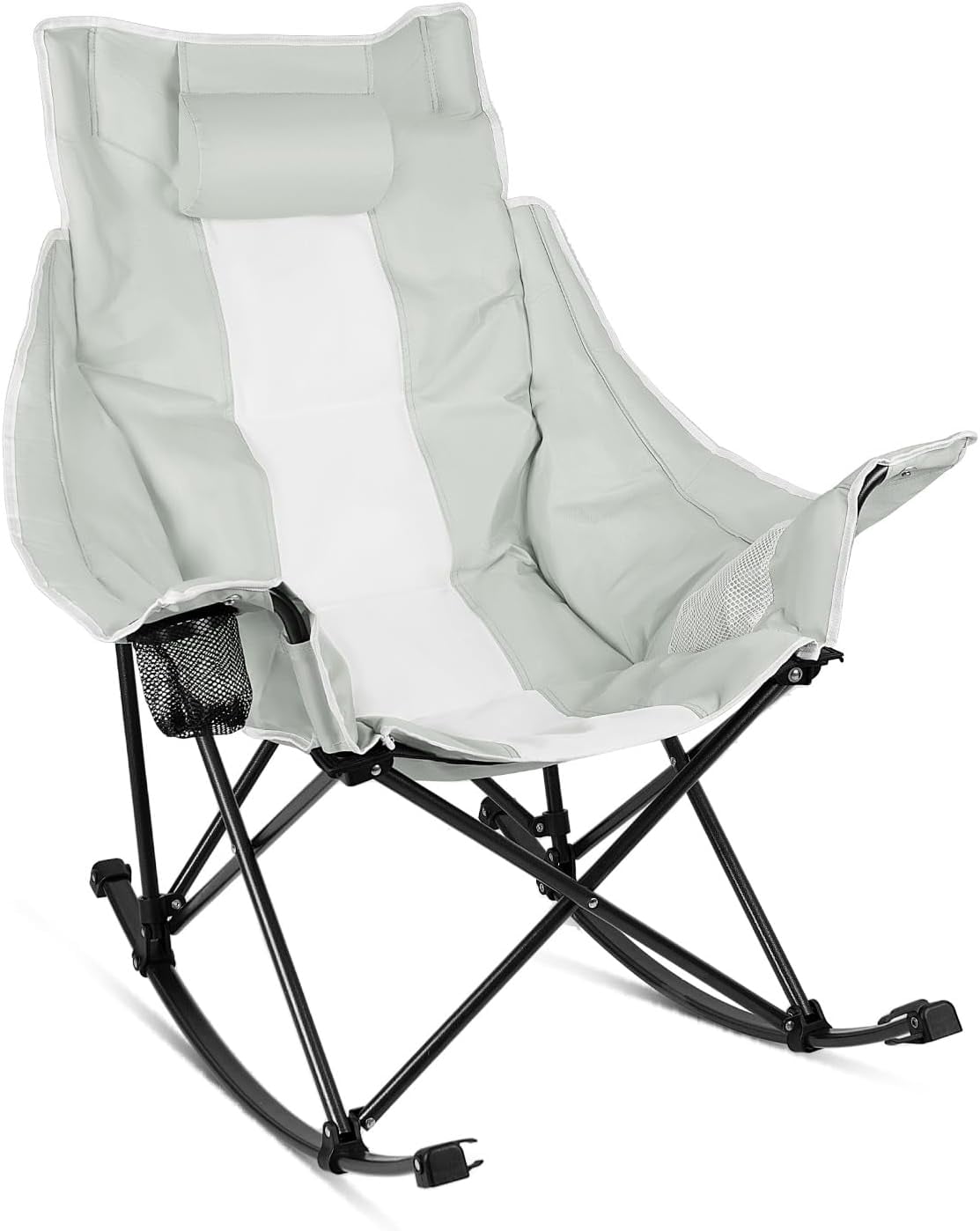 ALDOBF Oversized Rocking Camping Chair, Luxury Padded Recliner ...
