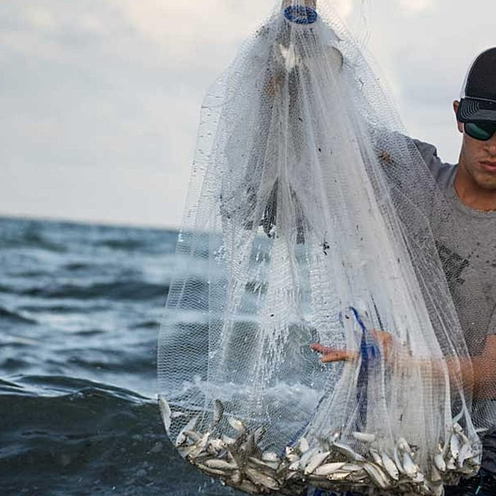 ALDOBF Saltwater Fishing Cast Net for Bait Trap Fish 6ft/8ft/10ft/12ft ...