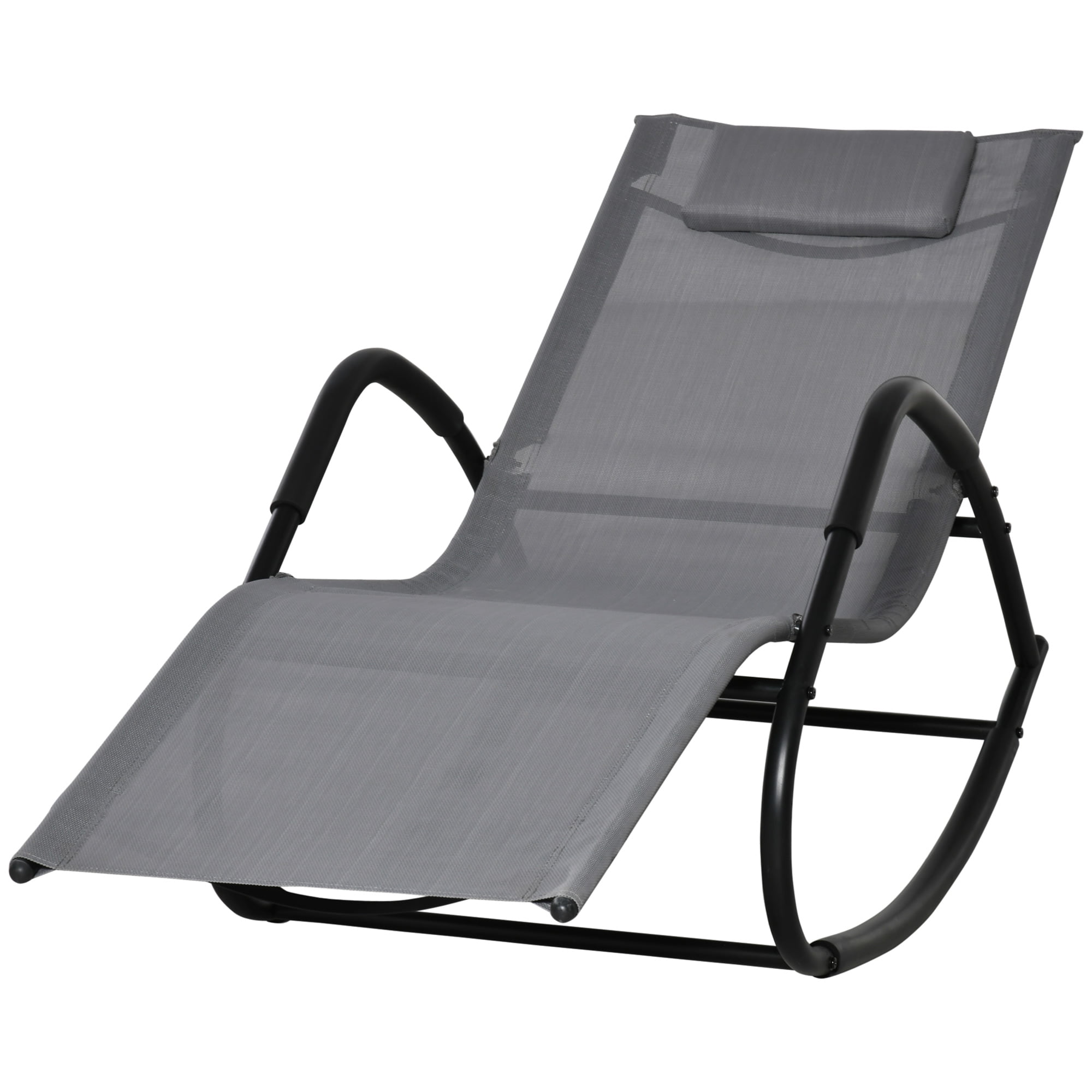 ALDOBF Zero Gravity Rocking Chair for Outdoor with Padded Headrest ...