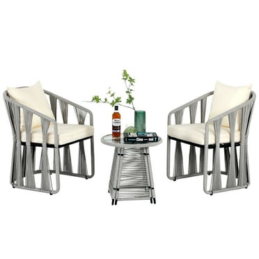 Dextrus Wicker Egg Chair with Coffee Table for Outdoor Indoor Oversized ...