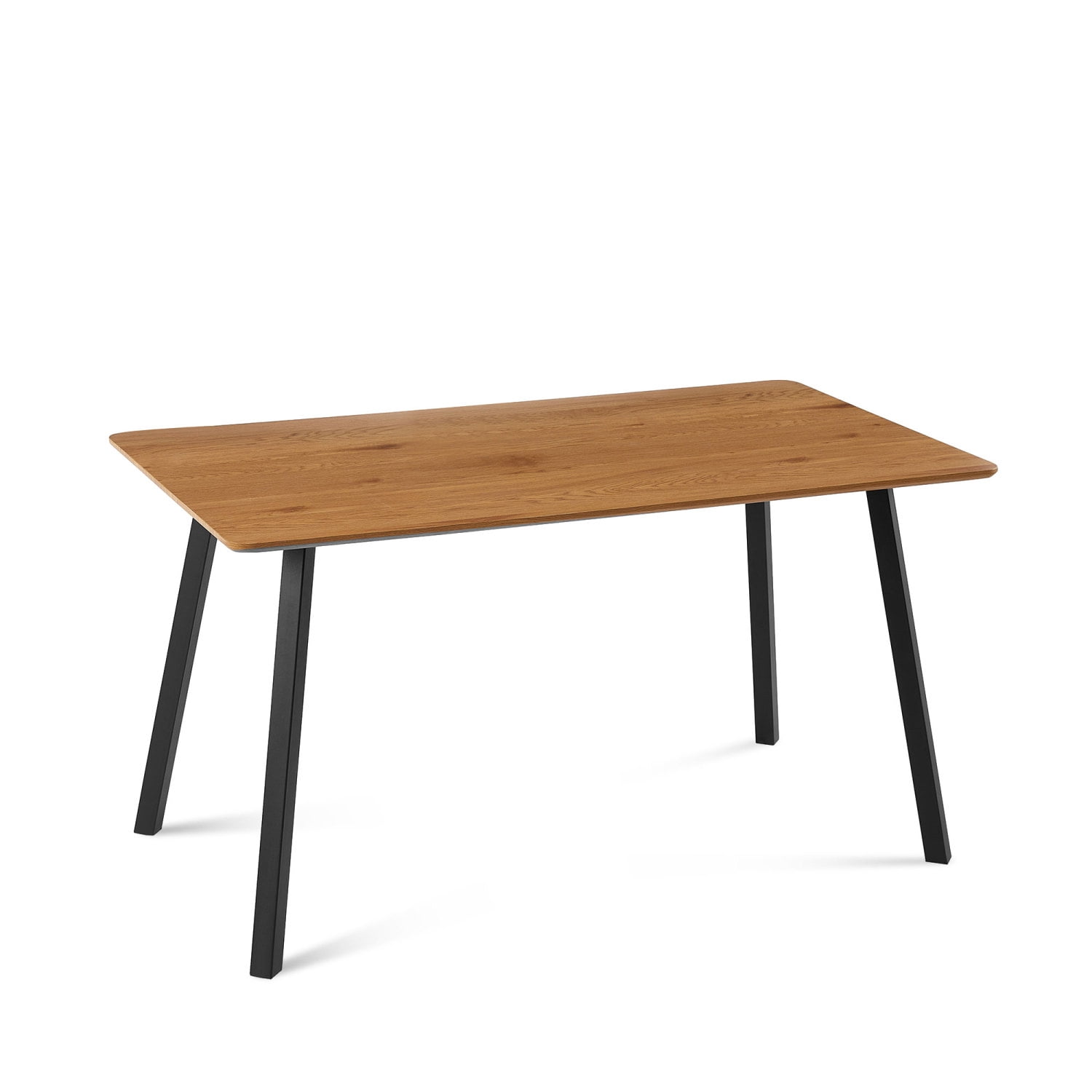 ALEAVIC Modern Wood Dining Table With Metal Frame, Brown - Walmart.com