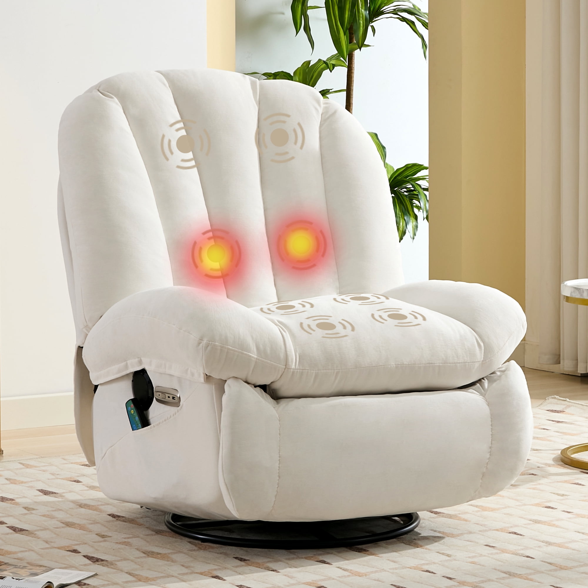 ALEAVIC Rocker Recliner Chair for Living Room, Electric Massage Chair ...