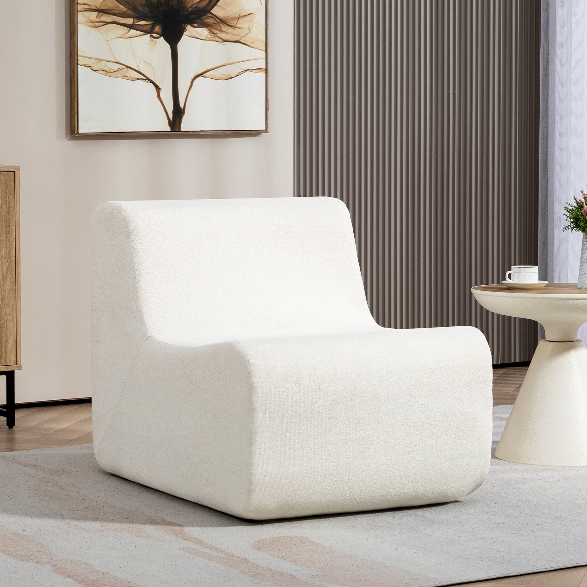 ALEAVIC Single Seated Foam Sofa, Armless Floor Sofa, One Piece High ...