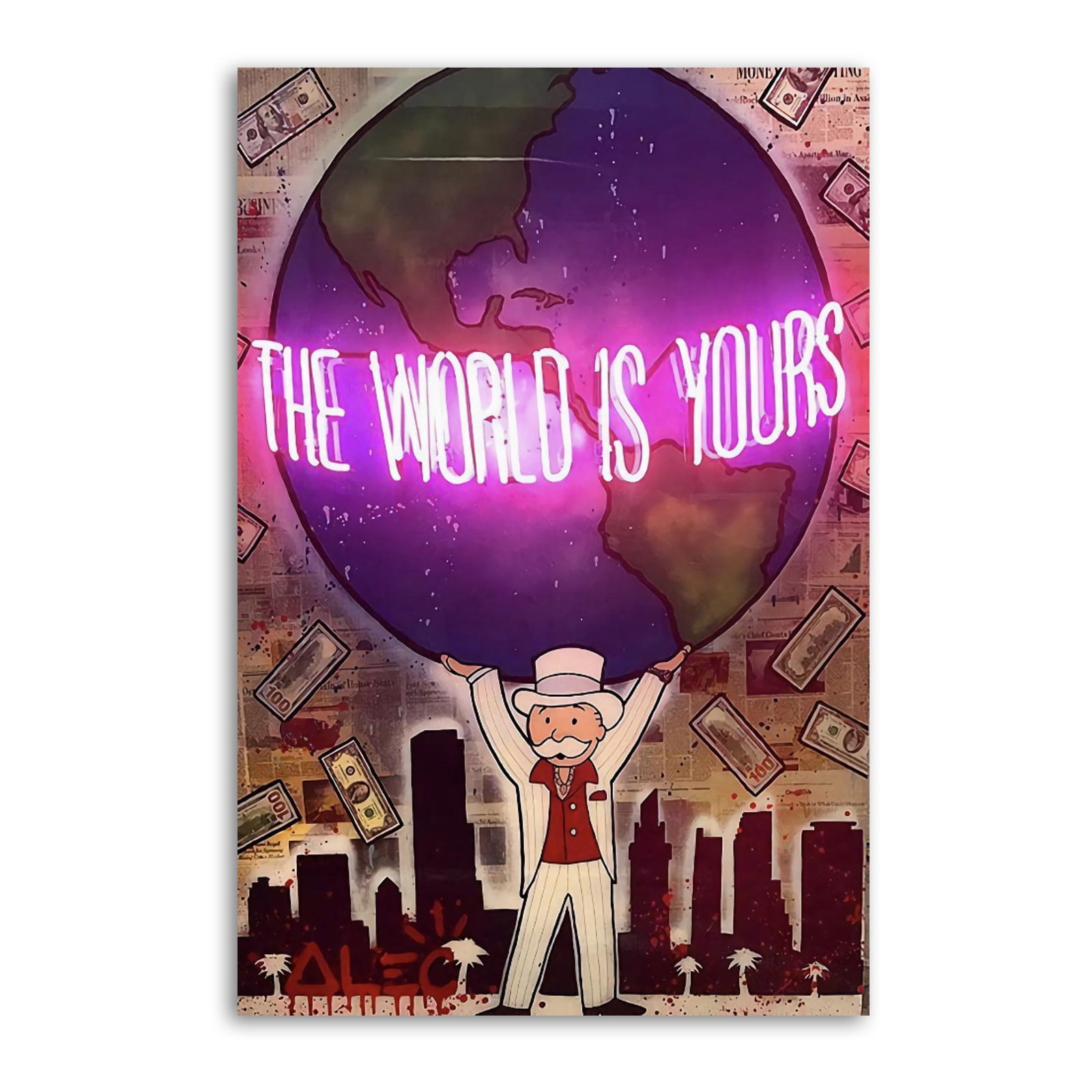 ALEC Monopolys The World Is Yours Posters Art Print Wall Photo Paint ...