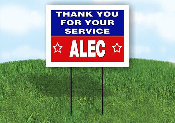 ALEC THANK YOU SERVICE 18 in x 24 in Yard Sign Road Sign with Stand ...