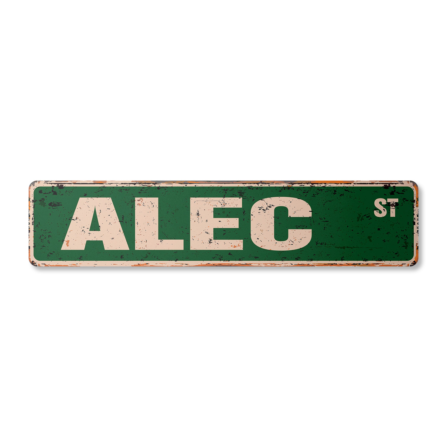 ALEC Vintage Plastic Street Sign Childrens Name Room Sign | Indoor ...