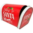 ALEF Christmas/Holiday Letters to Santa Decorative Tin Mailbox, 6" x 3. ...