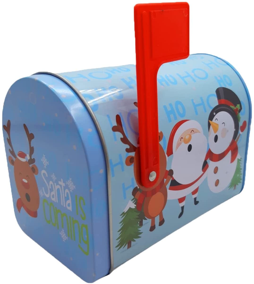ALEF Christmas/Holiday Letters to Santa Decorative Tin Mailbox (Blue ...