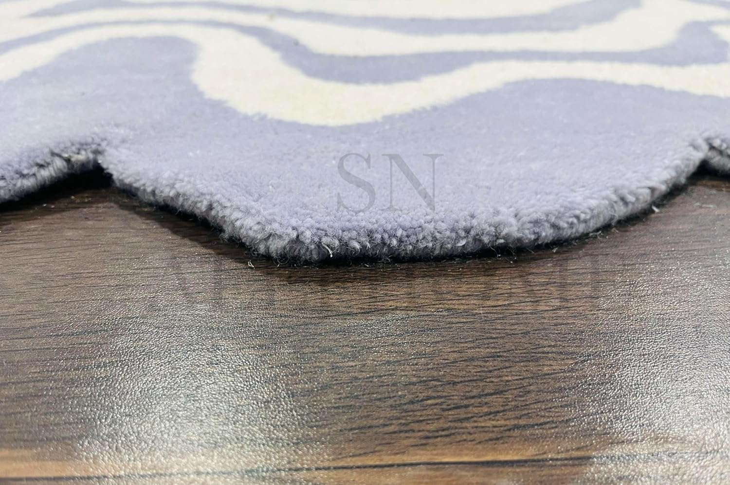 ALEF HOME Hand-Tufted Wool Rug, Modern Irregular Shaped Area Rug for ...