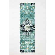 ALEF HOME Geometric Grid Area Rug | Tufted Bohemian Floral Multicolor ...