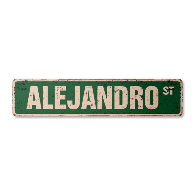 ALEJANDRO Vintage Plastic Street Sign Childrens Name Room Sign | Indoor ...