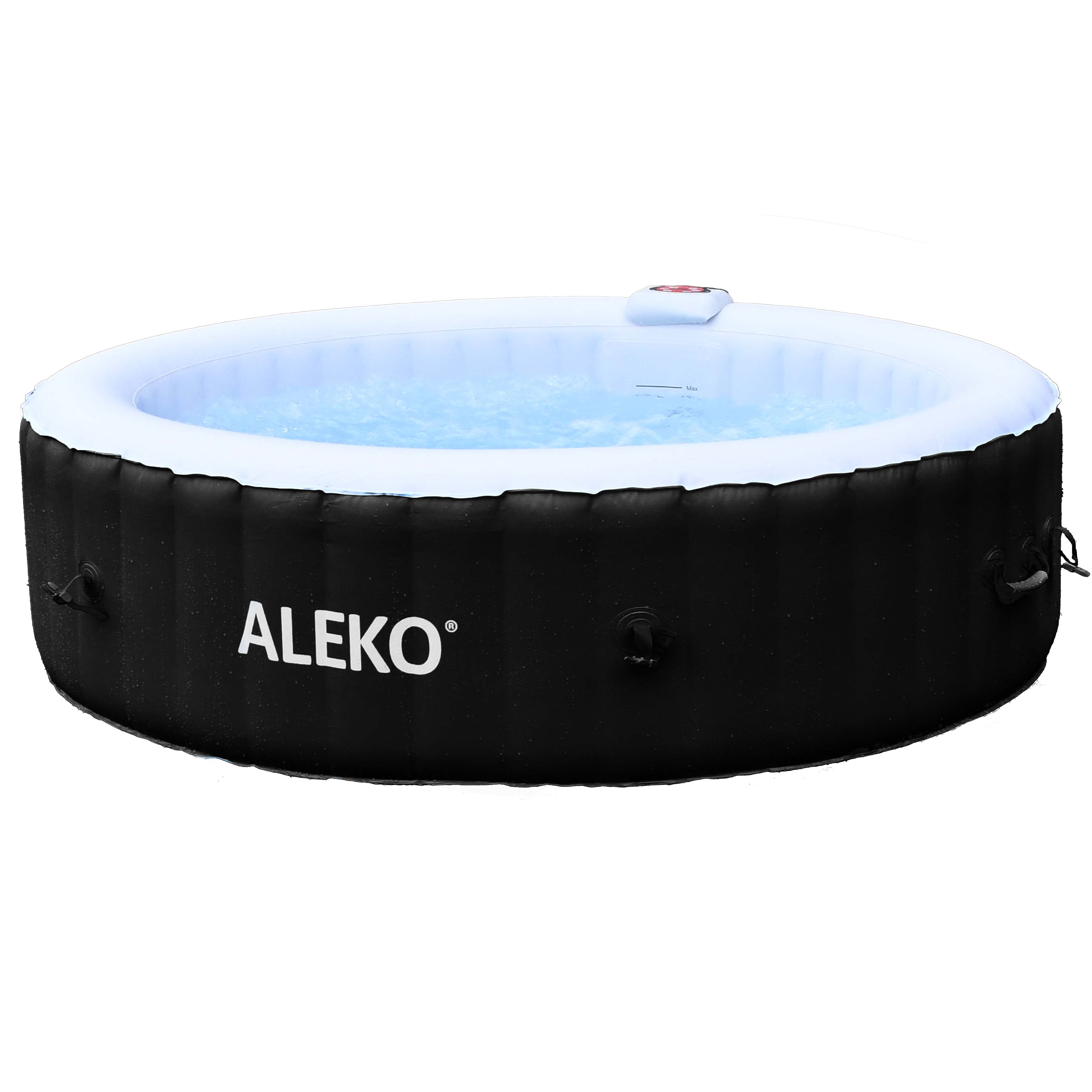ALEKO 6 Person 130 Jet Outdoor Inflatable Hot Tub Spa, Cover Included ...