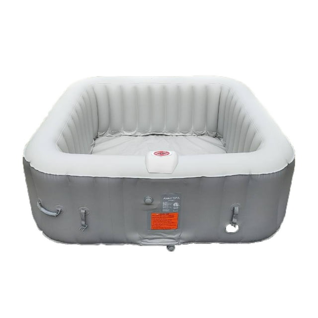 ALEKO 6 Person Square Outdoor Inflatable Hot Tub Spa with Cover ...