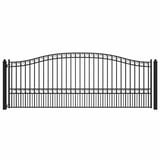 ALEKO Garden Steel Black Single Swing 16 x 6 feet Driveway Gate Paris ...