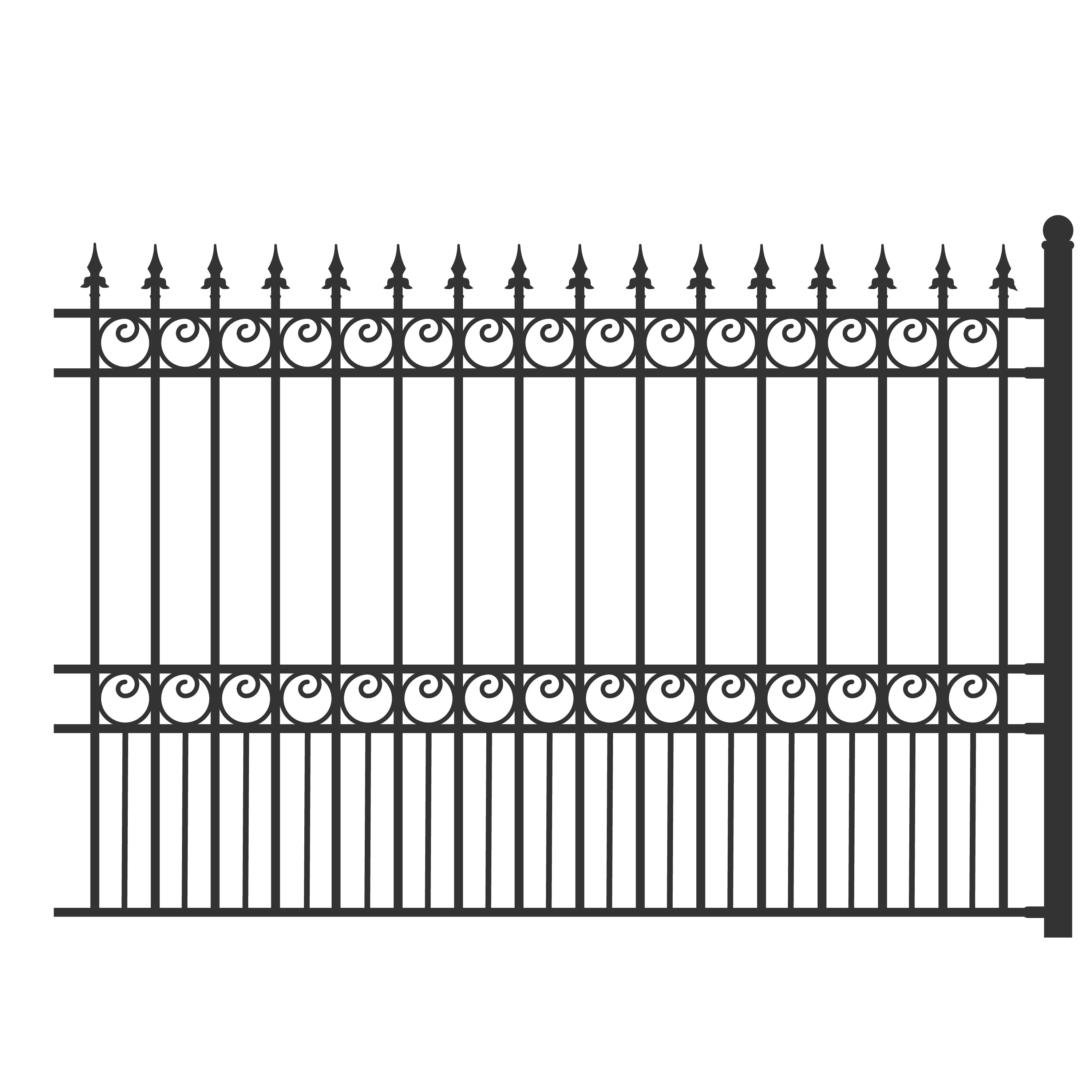 ALEKO Garden Steel Fence 8 x 5 feet London Style Black - Walmart.com