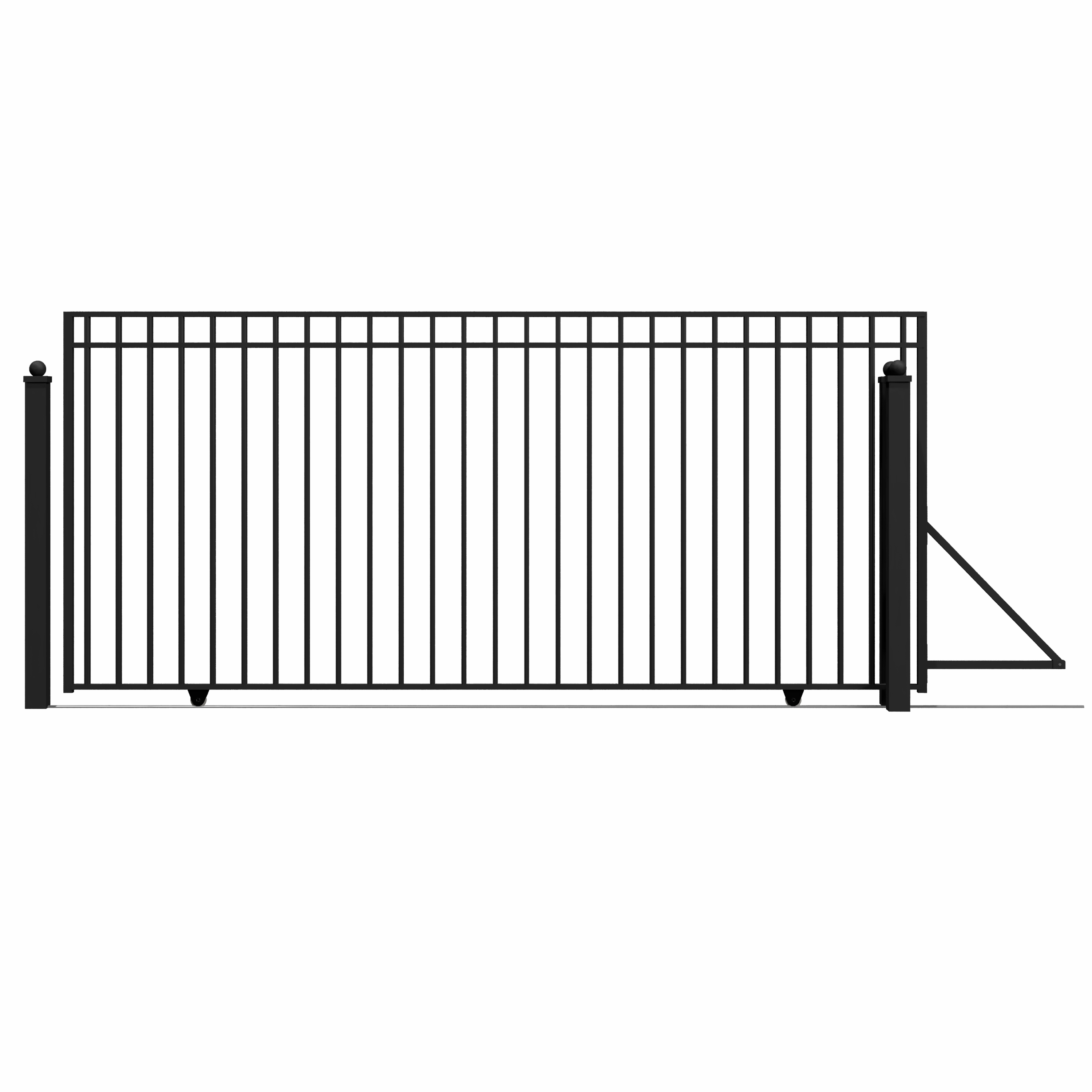 ALEKO Garden Yard Madrid Style Steel Single Sliding 14' Driveway Gate ...