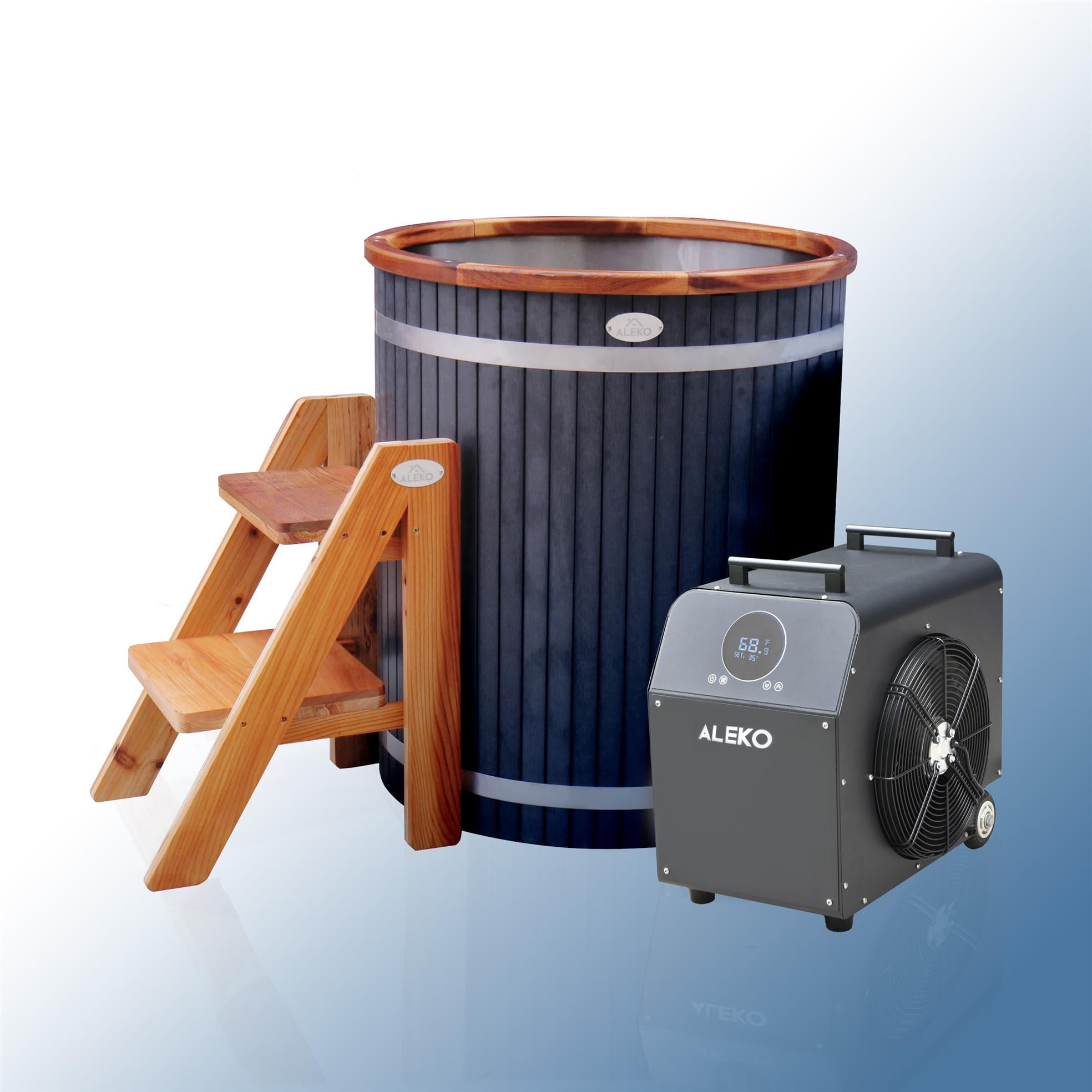 ALEKO Lumina Vertical Cold Plunge and 1 HP Chiller & Heater Kit ...