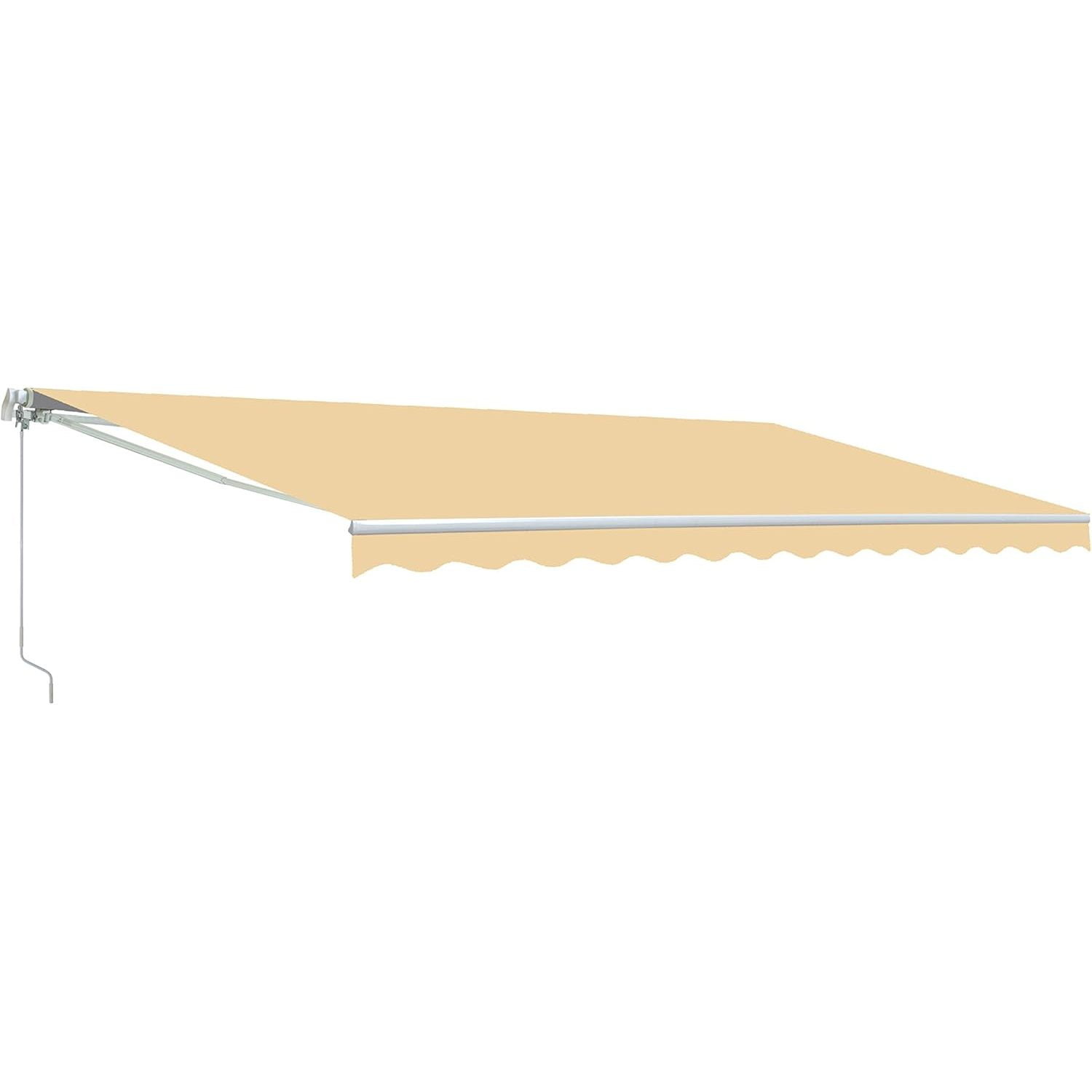 ALEKO Motorized Patio Awning | Automatic Remote Controlled | White ...