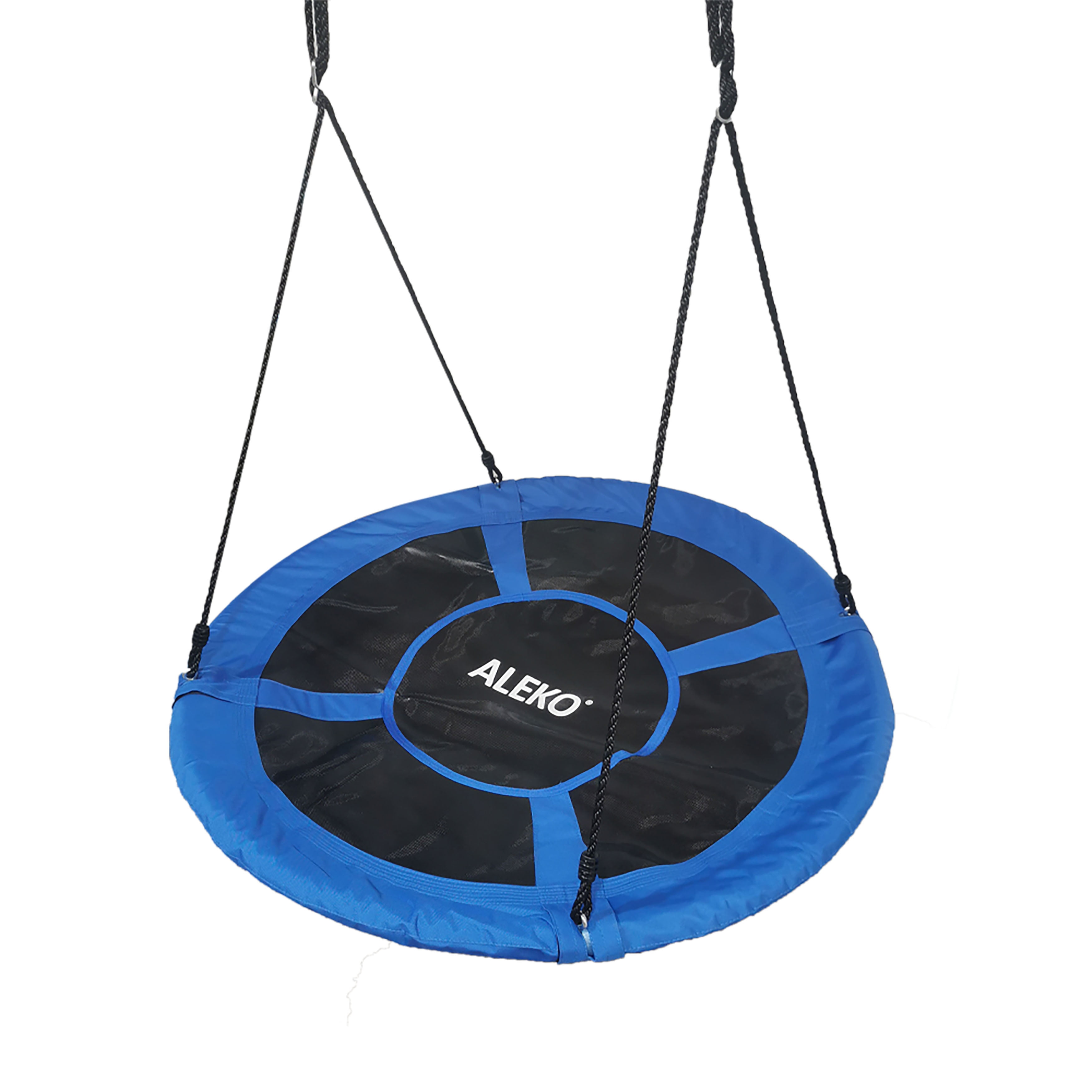 ALEKO Outdoor Saucer Platform Swing with Adjustable Hanging Ropes, 47 ...
