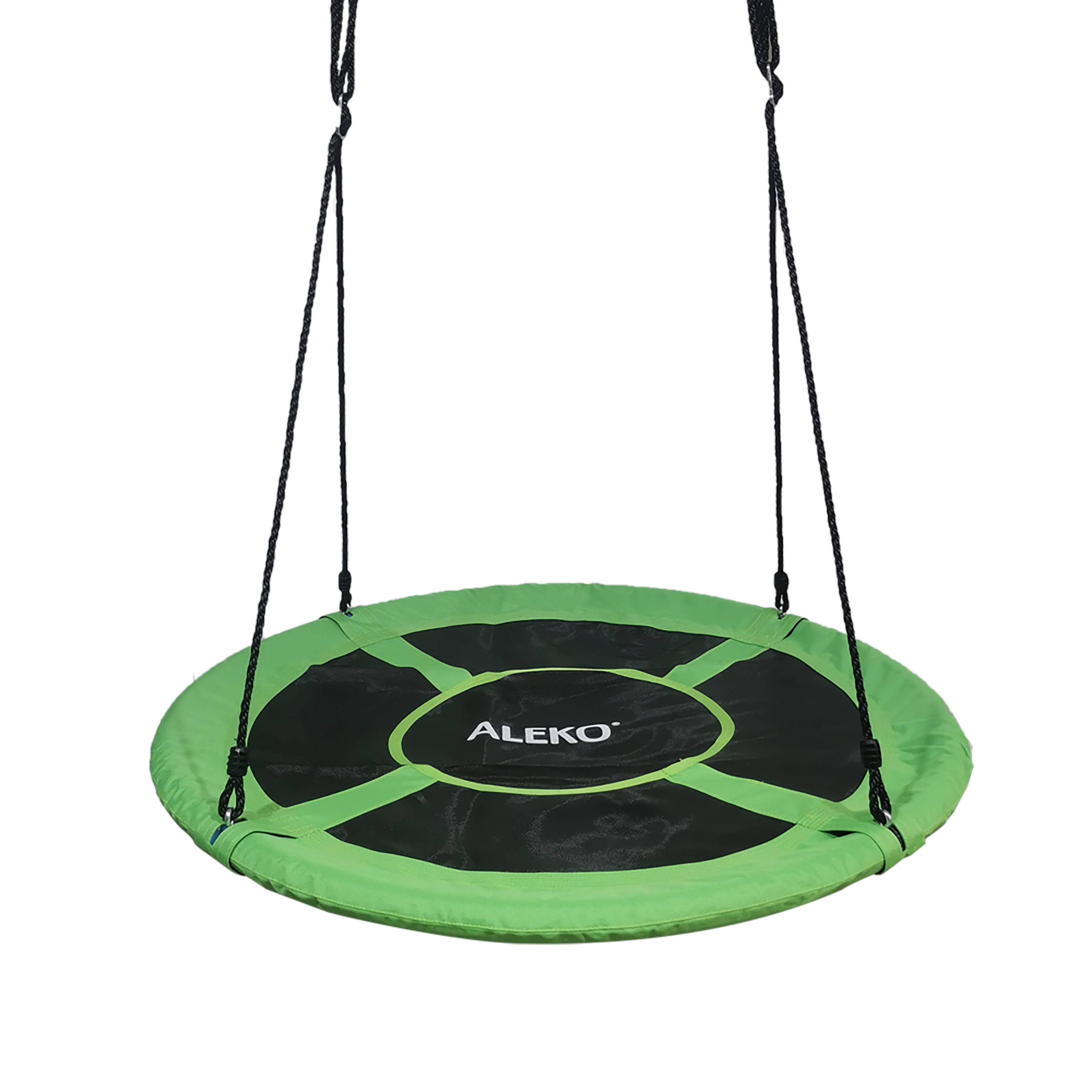 ALEKO Outdoor Saucer Platform Swing with Adjustable Hanging Ropes, 47 ...
