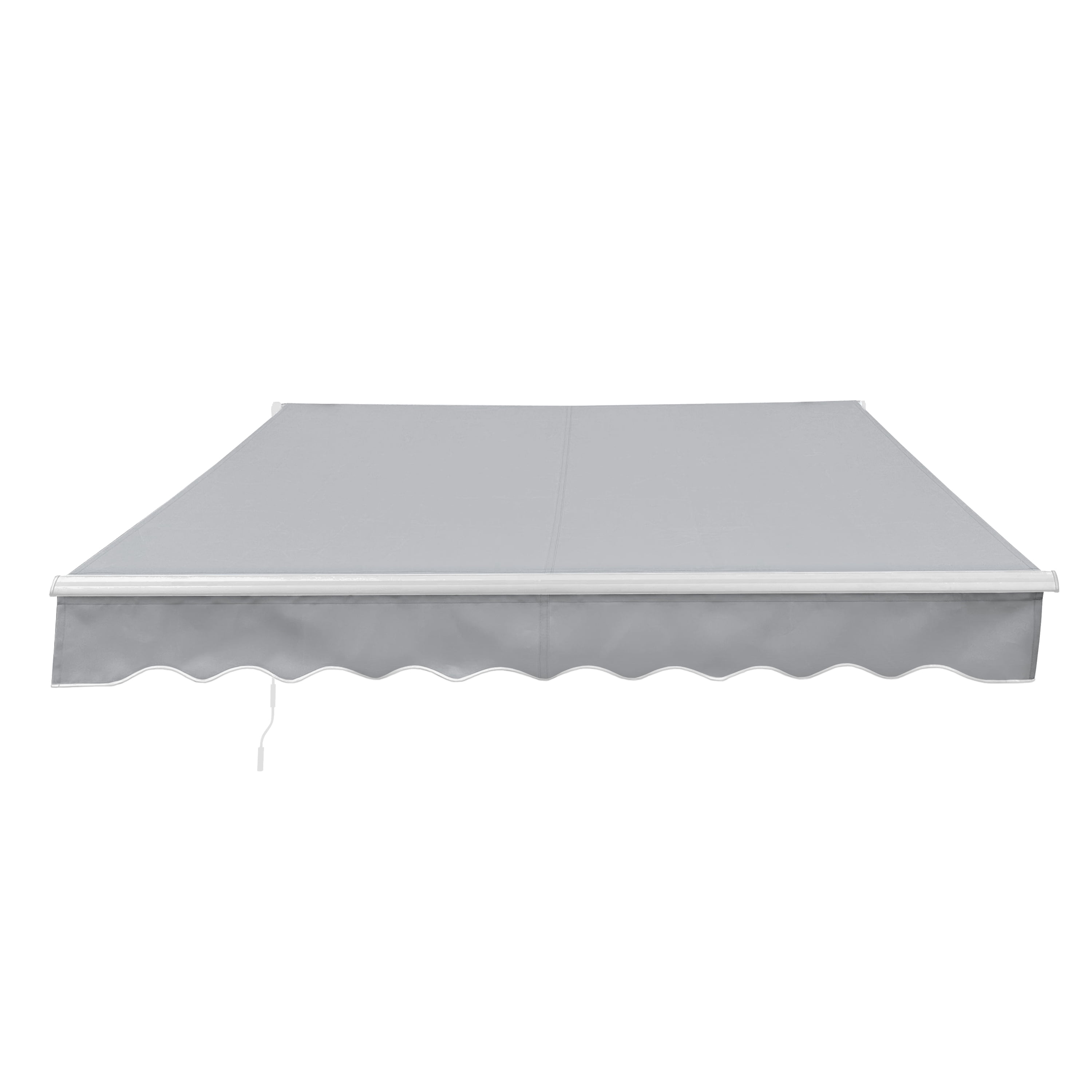 ALEKO Retractable Home Patio 10 x 8 feet Awning Silver Gray Canopy ...