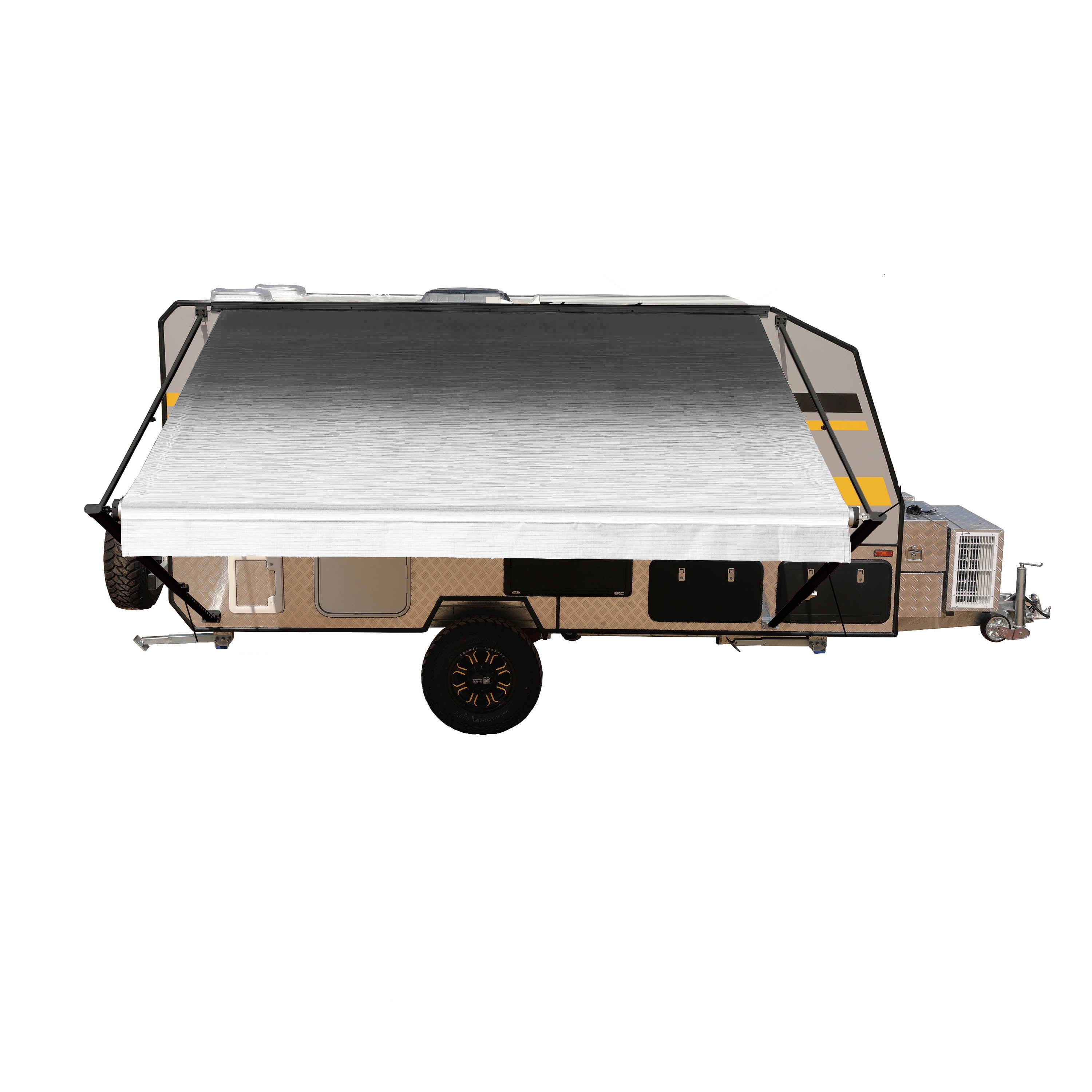 ALEKO Retractable RV Awning 12X8 ft Patio Camping Waterproof Vinyl ...