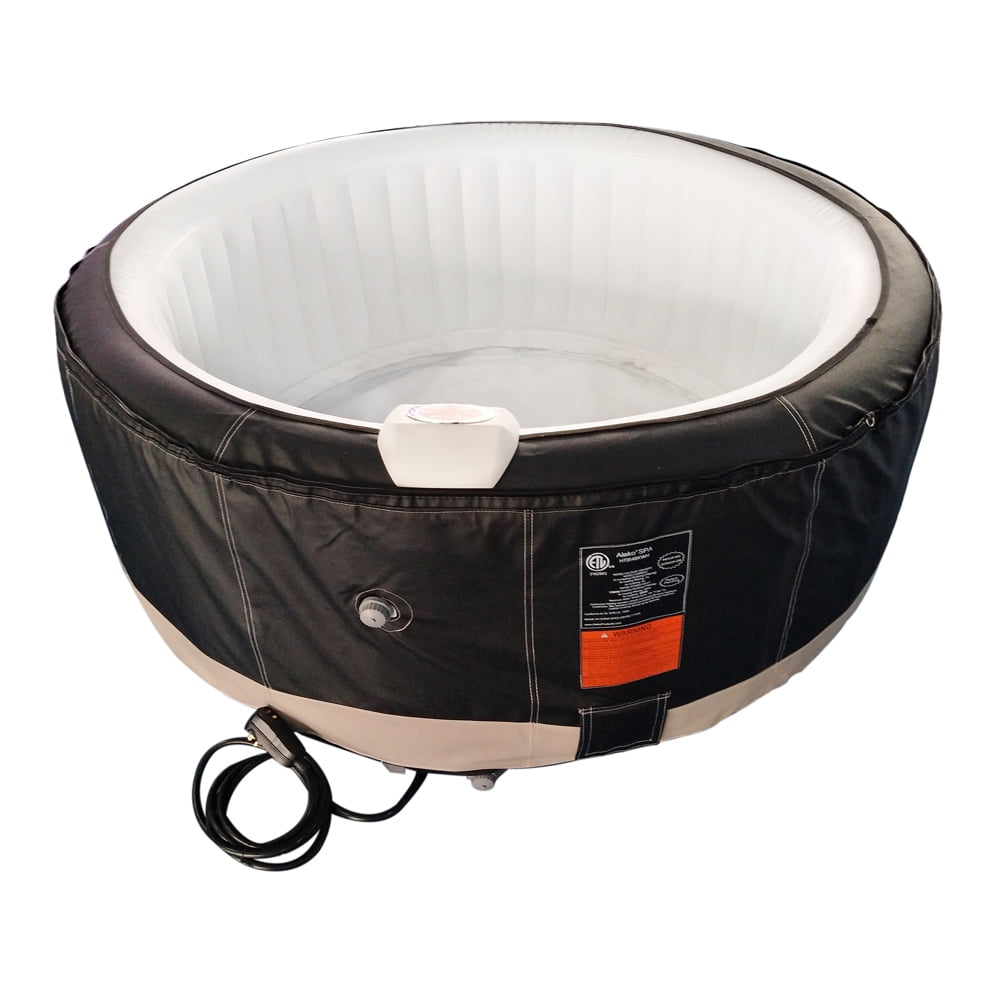 ALEKO Round Inflatable Hot Tub Spa With Zip Cover - 6 Person - 265 ...