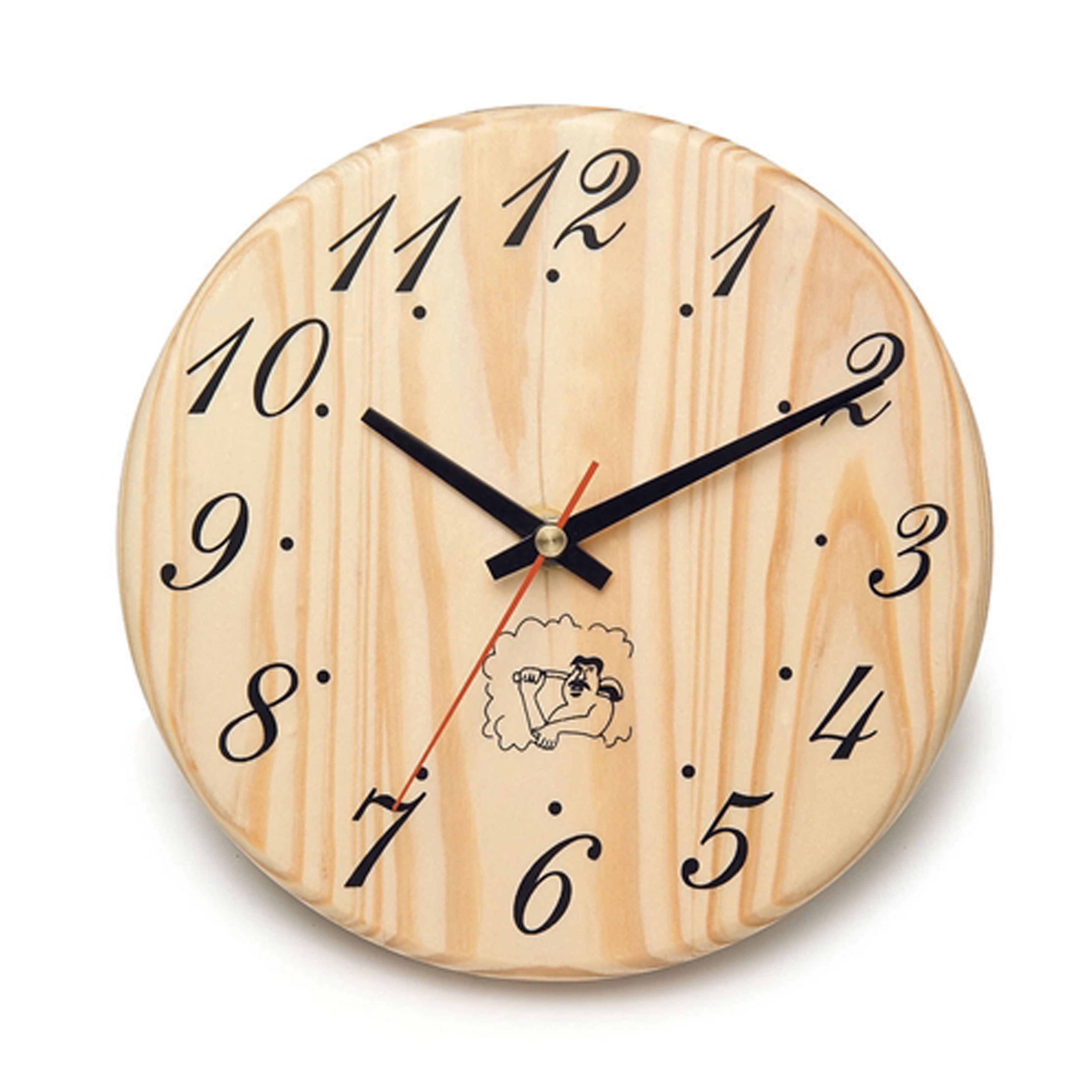 ALEKO WJ12 Handcrafted Analog Clock for Sauna in Finnish Pine Wood ...