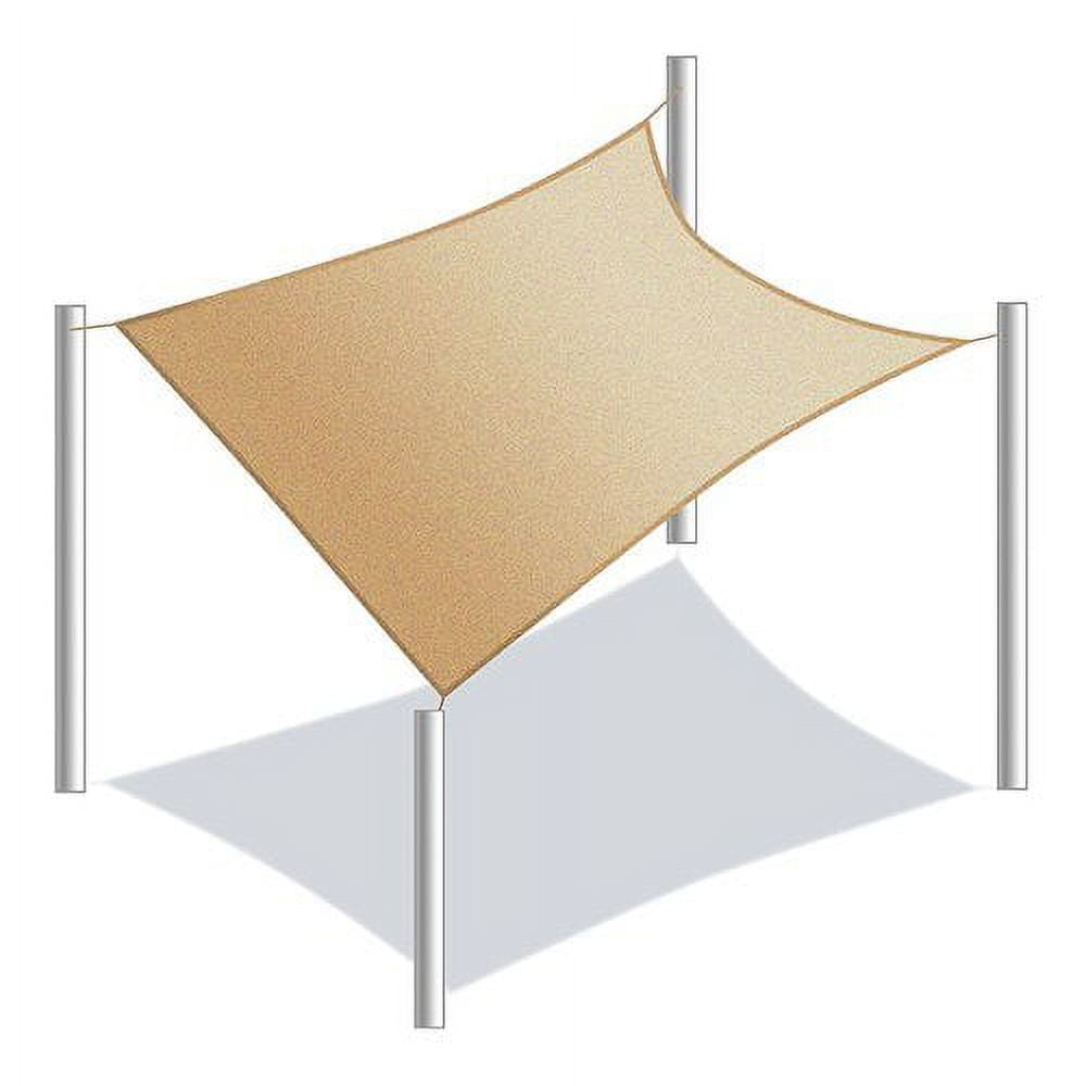 ALEKO Waterproof Sun Shade Sail - Square - 10 x 10 Feet - Sand ...