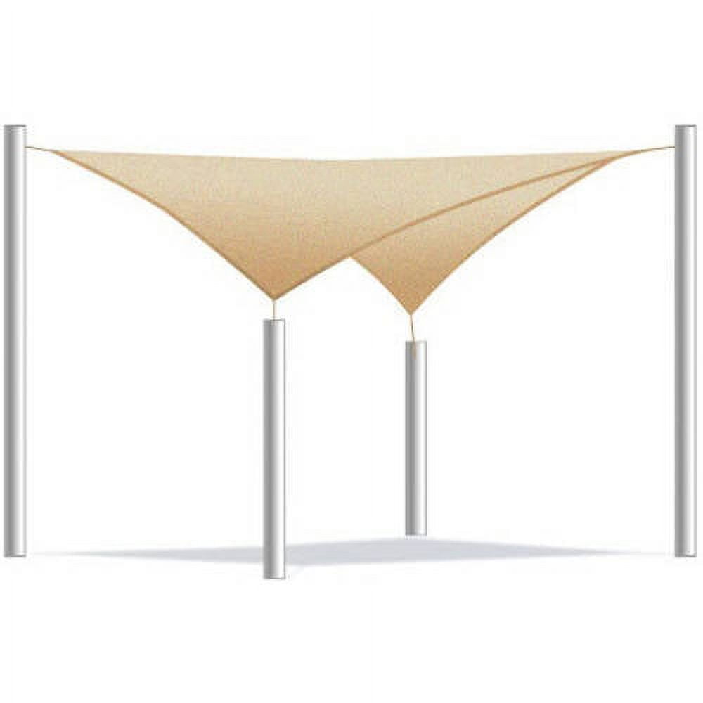 ALEKO Waterproof Sun Shade Sail - Square - 18 x 18 Feet - Sand ...