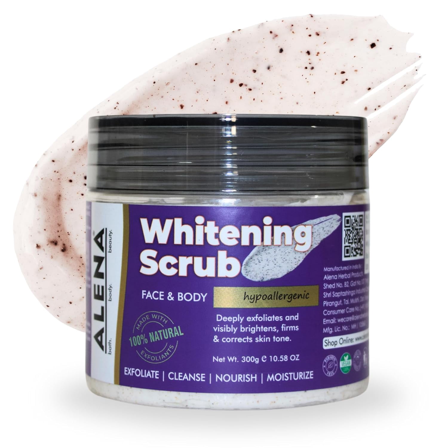 ALENA WHITENING SCRUB 300g Revitalizing Tan Removal Scrub For Smoother ...