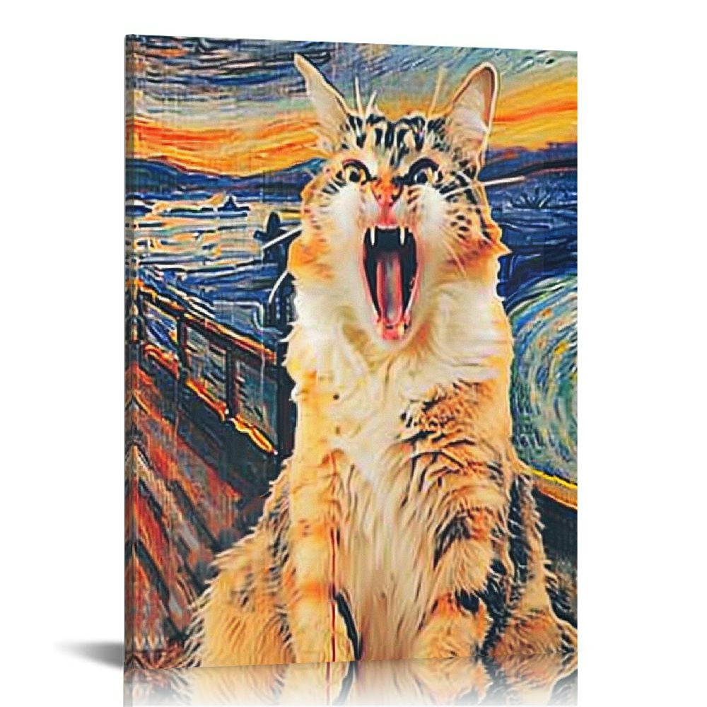 ALEPADNF Abstract Edvard Munch Canvas Wall Art Famous Art The Scream ...