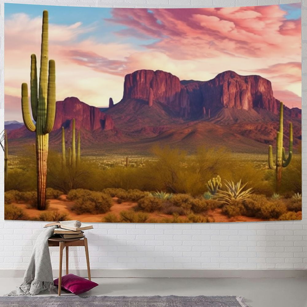 ALEPADNF Arizona Desert Tapestry Wall Hanging Western Party Decor ...
