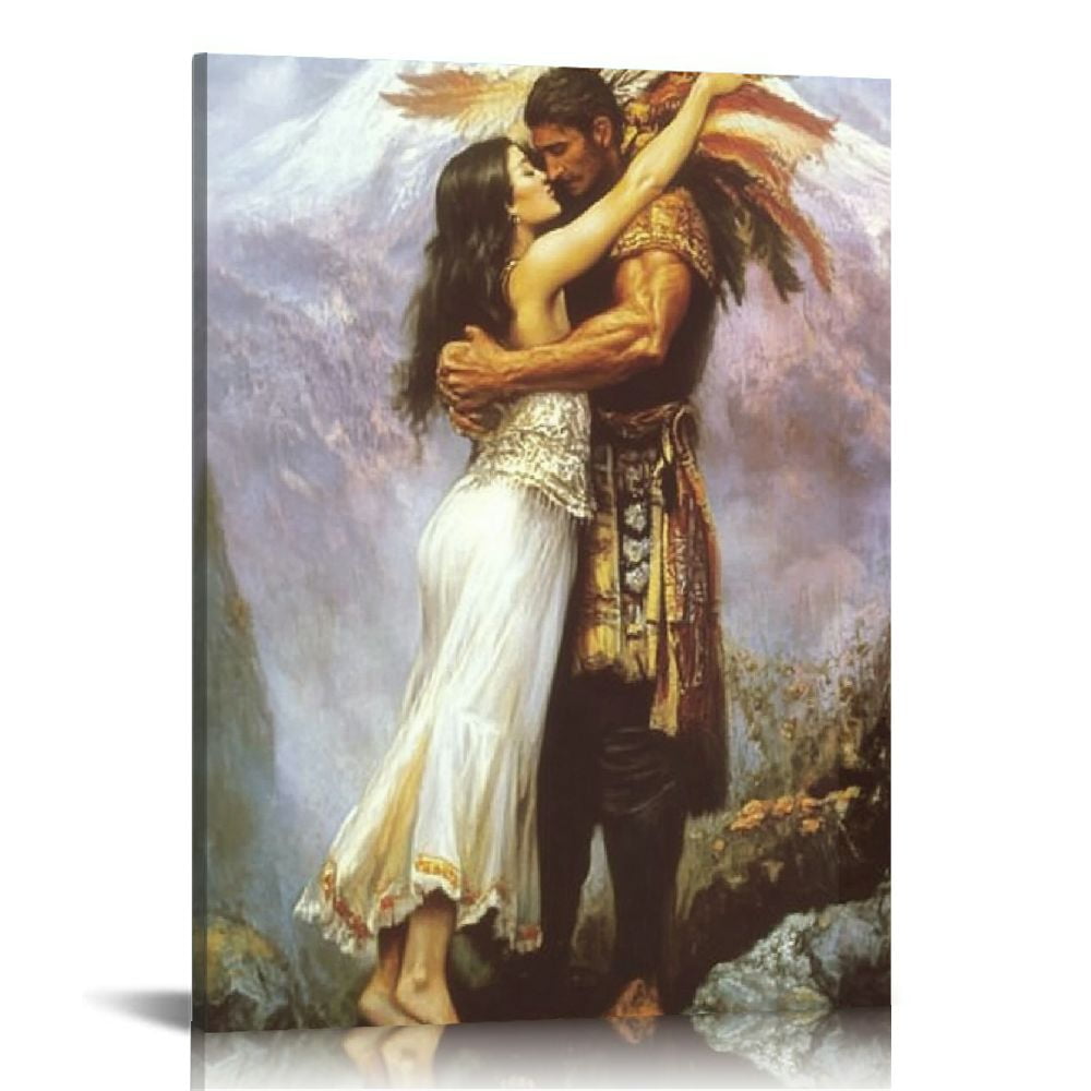 ALEPADNF Aztec Warrior and Princess Poster Mexican Folk Mythology ...