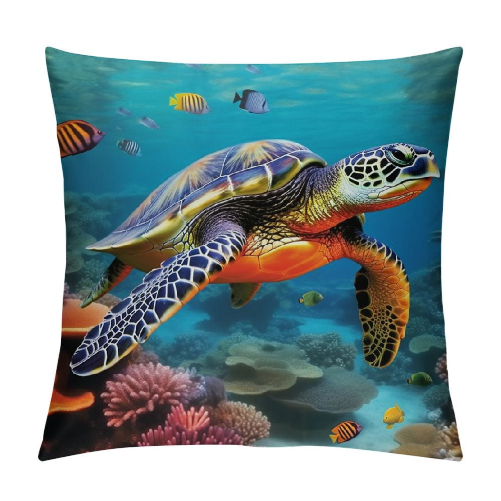 ALEPADNF Coral Reef Fish Pillow Covers Outdoor Decorative for Couch Bed ...