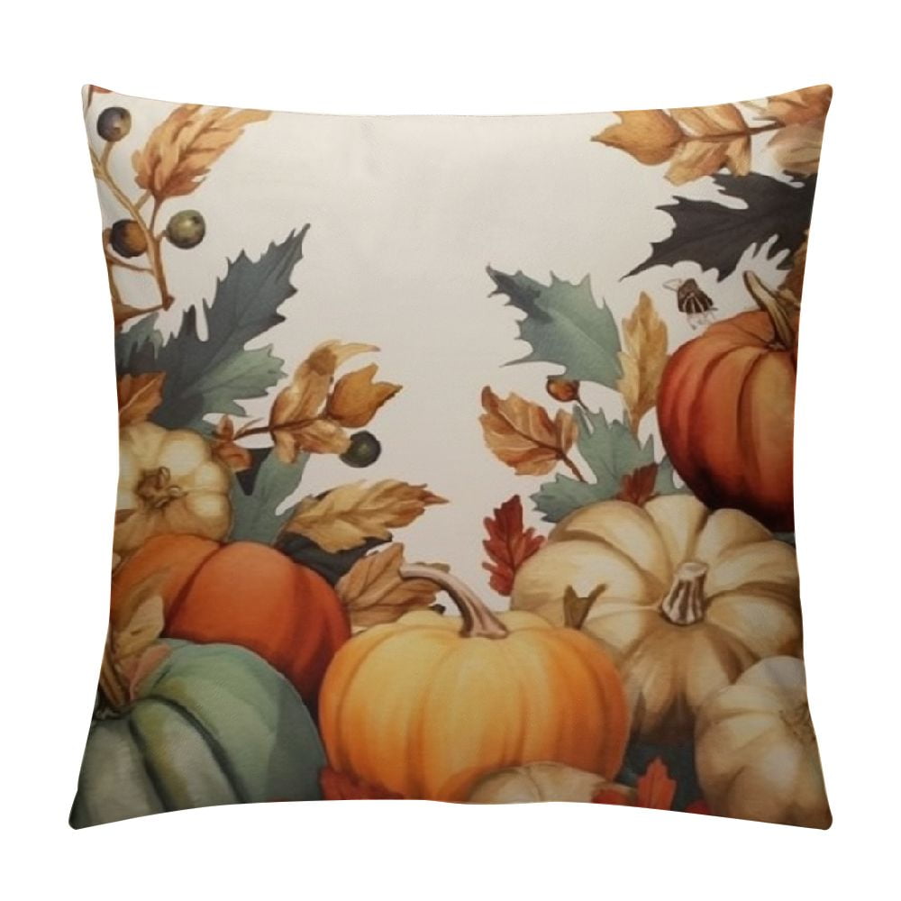 ALEPADNF Fall Pillow Covers, Waterproof Pumpkin Pillows Decorative ...