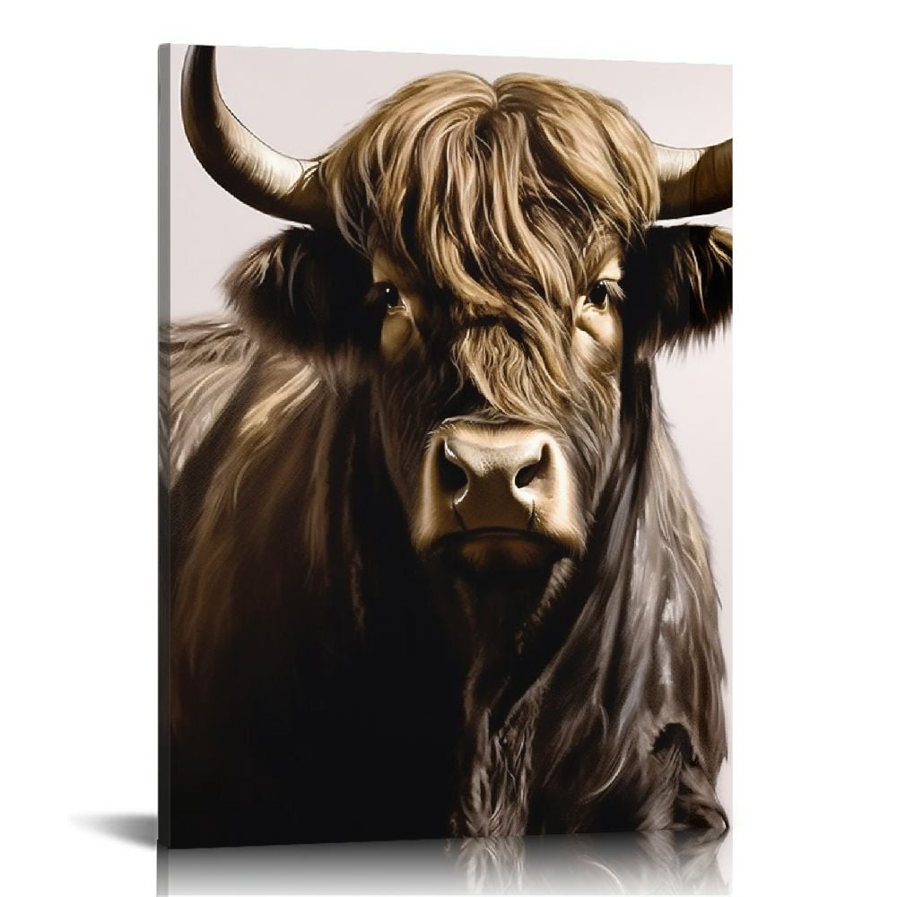 ALEPADNF Highland Cow Wall Art Country Farmhouse Wall Decor Canvas ...