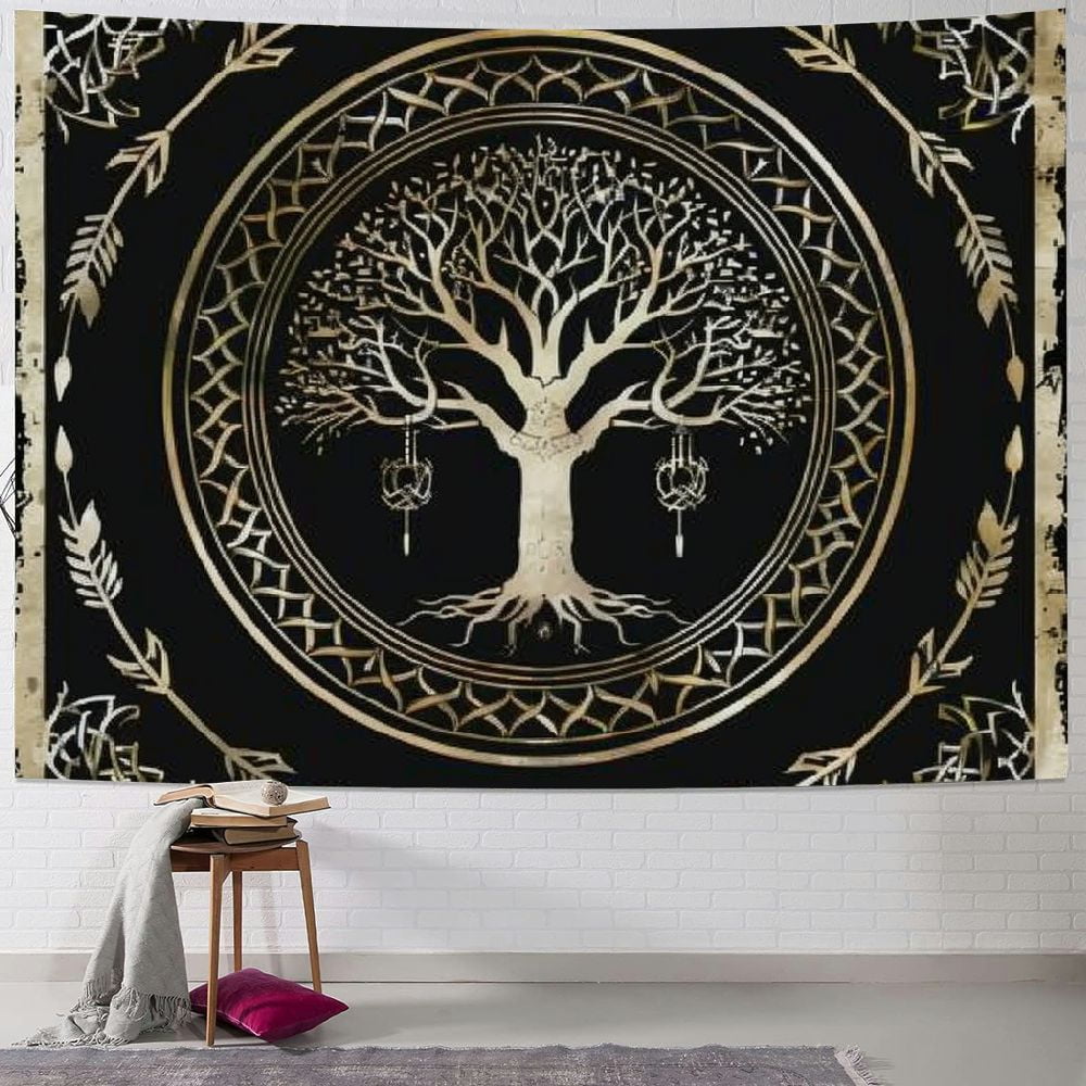 ALEPADNF Nordic Vikings Tapestry Viking Yggdrasil Tree of Life Celtic ...