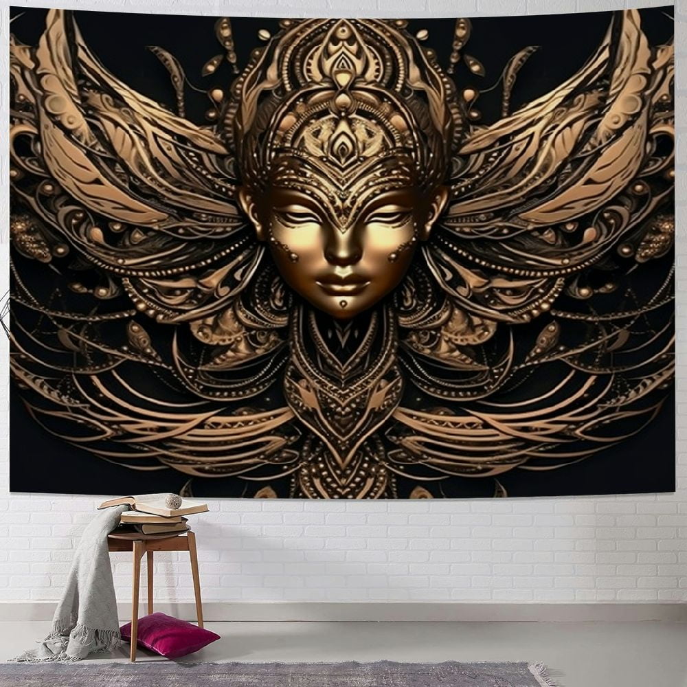 ALEPADNF Spiritual Lotus Tapestry Wall Hanging,Psychedelic Meditation ...