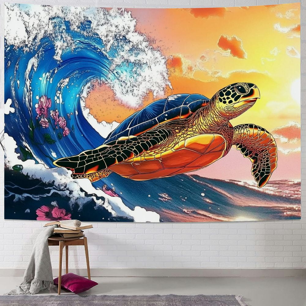ALEPADNF The Great Wave Tapestry Japanese Ocean Wave Tapestries Trippy ...