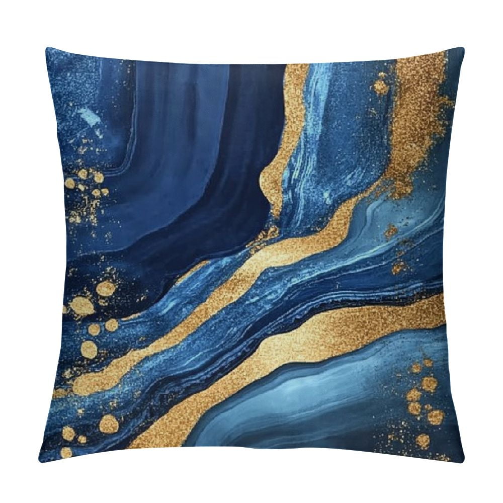 ALEPADNF Throw Pillow Covers, Navy Blue Decorative Pillow Covers,Blue ...