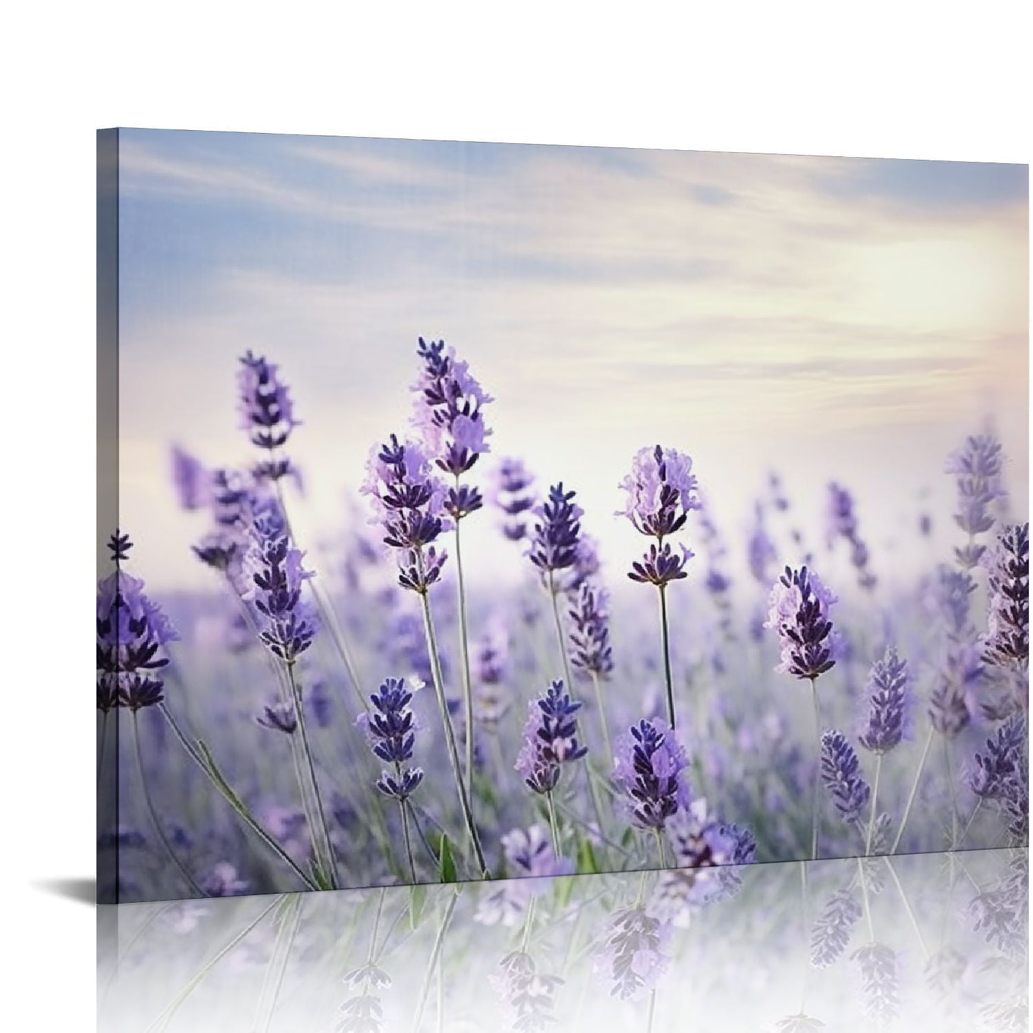 ALEPADNF Wall Art For Bedroom Purple Lavender Wall Decor Flowers ...