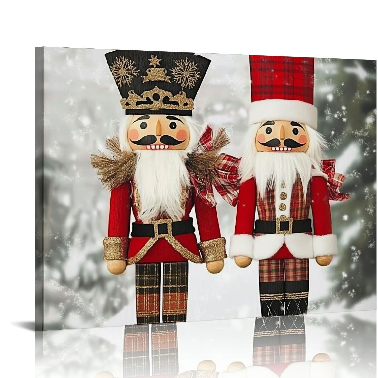 ALEPADNF Winter Christmas Nutcrackers, Canvas Wall Art 20x16in ...