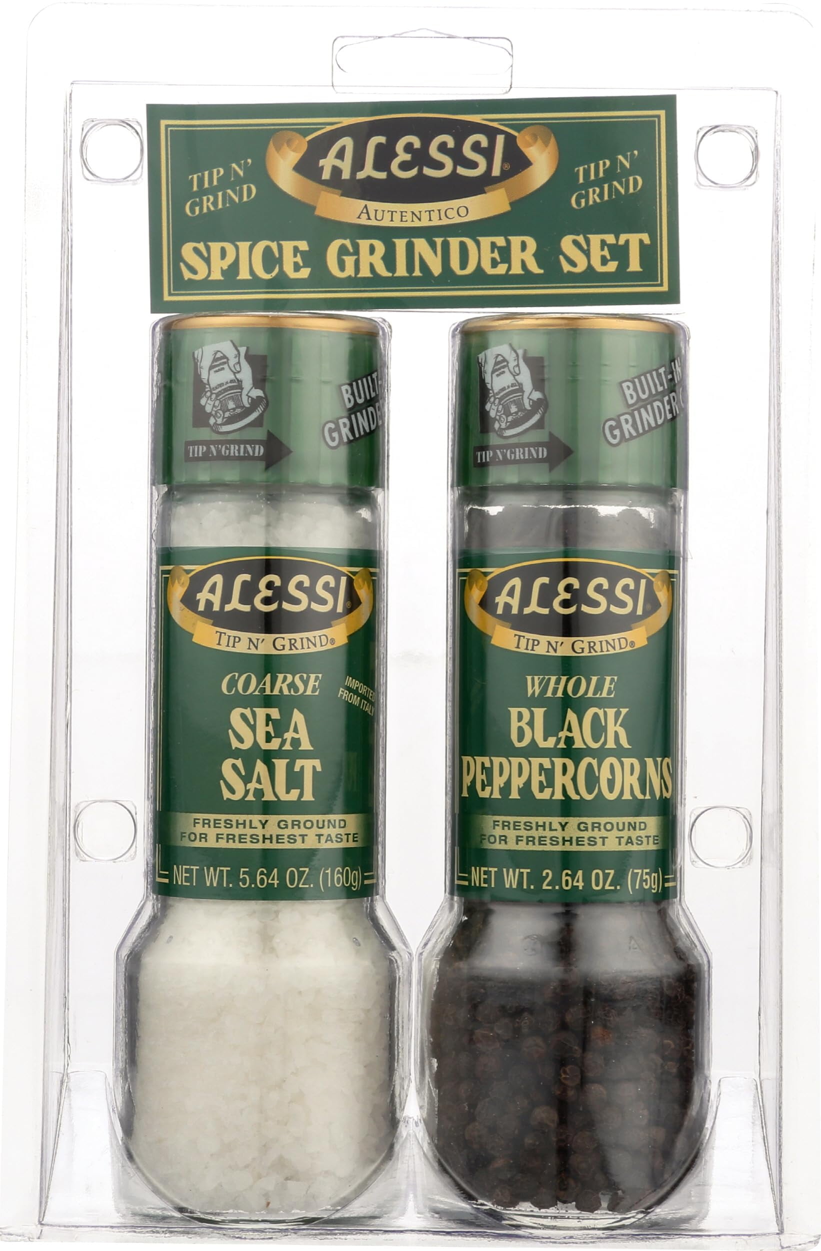 ALESSI Salt & Peppercorn ESF27 Grinder Set, 2 PK - Walmart.com