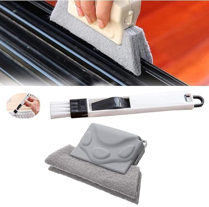 ALESSO Combo of Window Groove Frame Cleaning Brush Mini Dust Cleaner ...