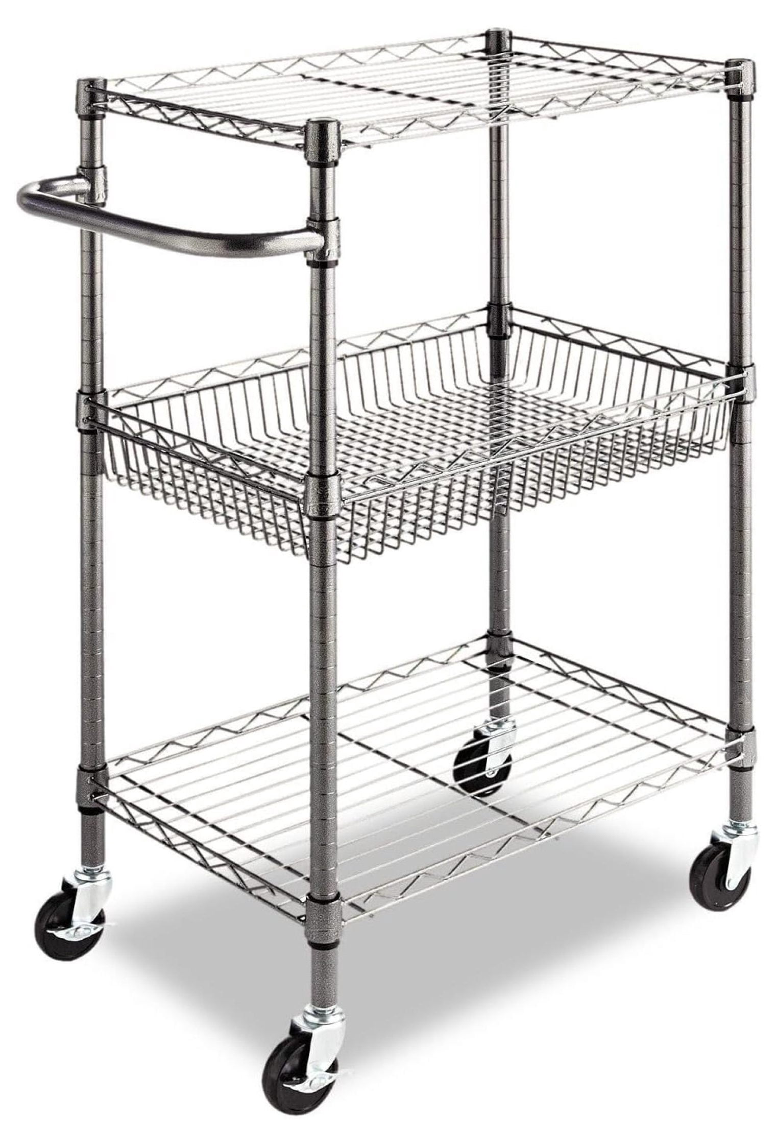 ALESW342416BA 28 in. x 16 in. x 39 in. 500-lb. Capacity Three-Tier Wire ...